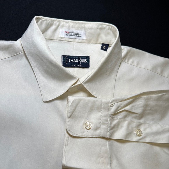 Gitman Bros. | Shirts | Vintage Gitman Bros Dress Shirt Men 6 34 Cream ...